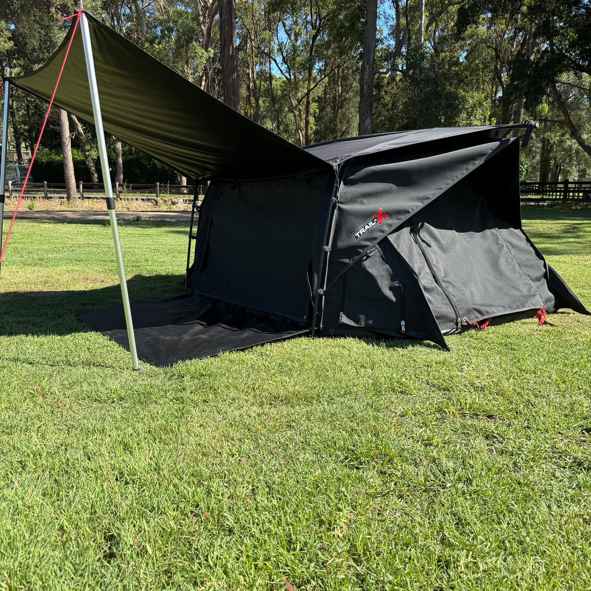 Trail-X Penthouse Xtreme King Swag | 100mm Mat | Midnight Fly | 12V ...